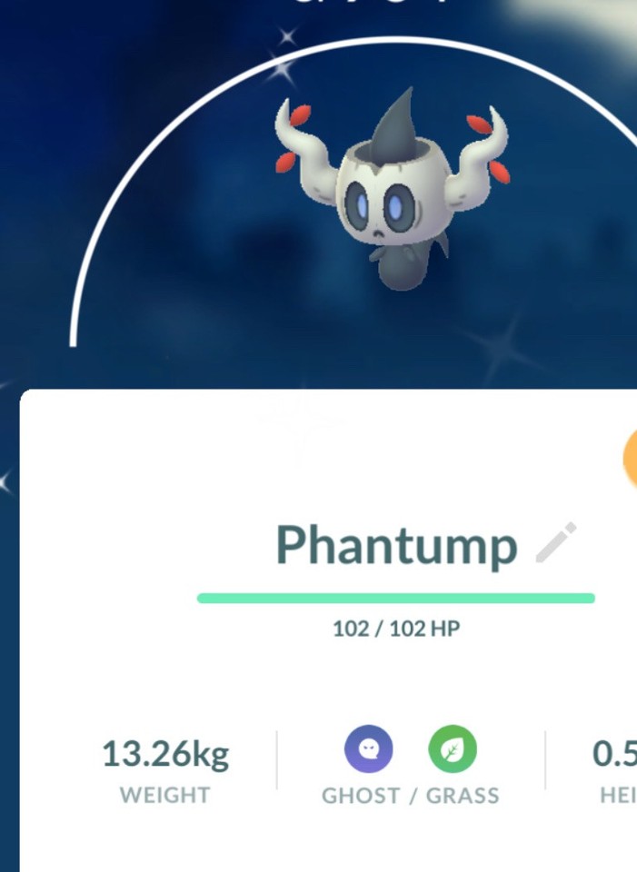 Pokémon Go- Shiny Phantump -trade Registered Or 30 Days | eBay