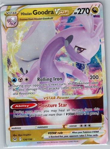Hisuian Goodra VSTAR 136/196 SWSH11: Lost Origin - Pokemon Card - NM | eBay