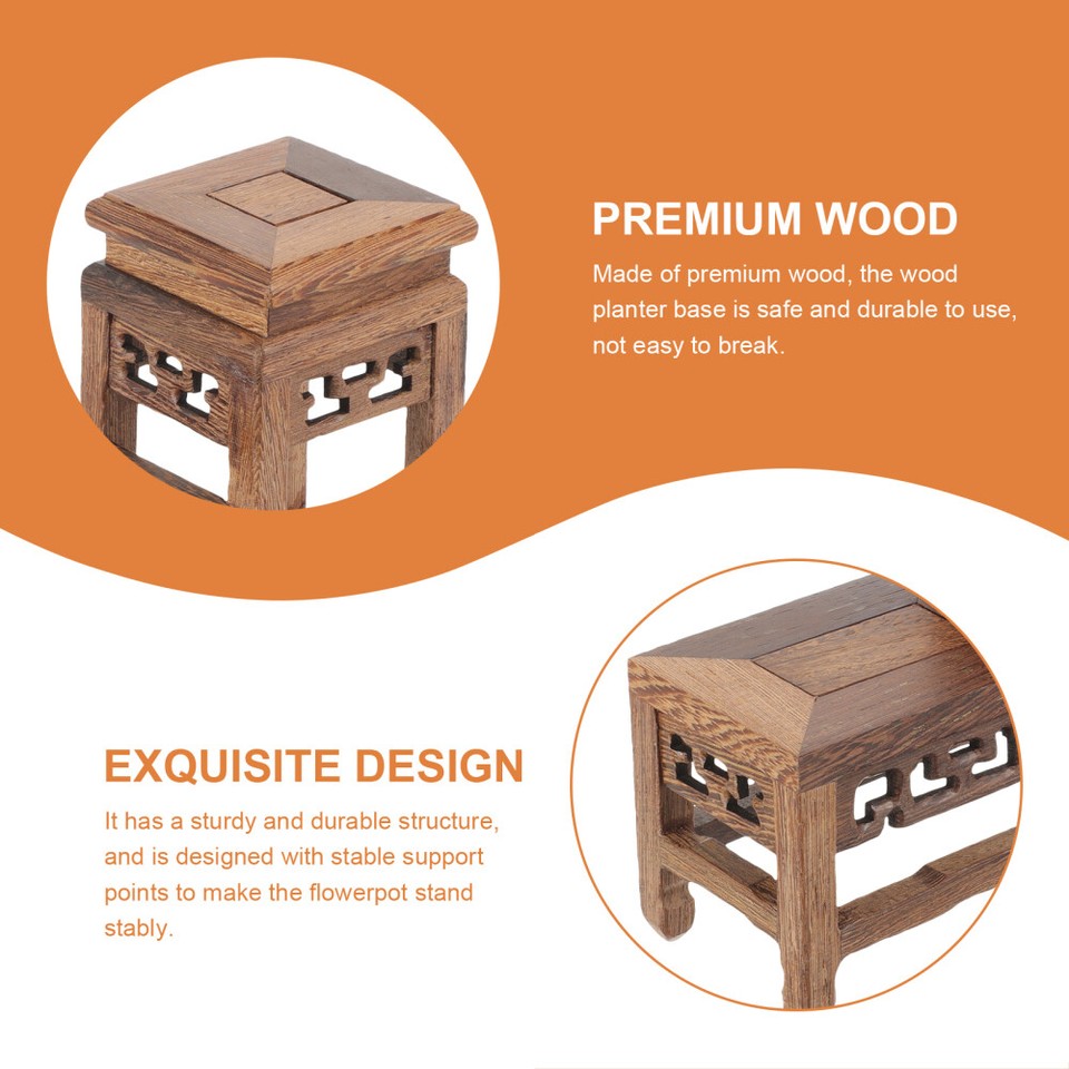 Wood Plant Riser Flower Display Shelf Basis Aus Wenge Vintage ...