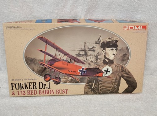 DML Fokker Dr. 1; 1:48 Scale Model with 1/12 Red Baron Bust; Kit #5903 ...