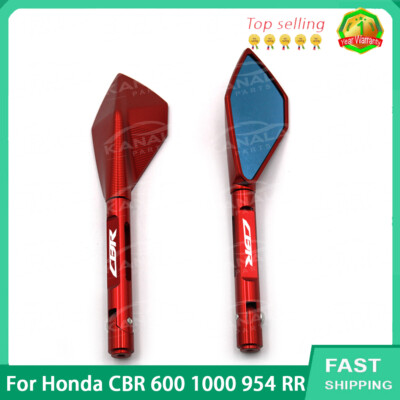 Motorcycle handlebar rearview mirror CNC For Honda CBR 600 1000 954 RR ...