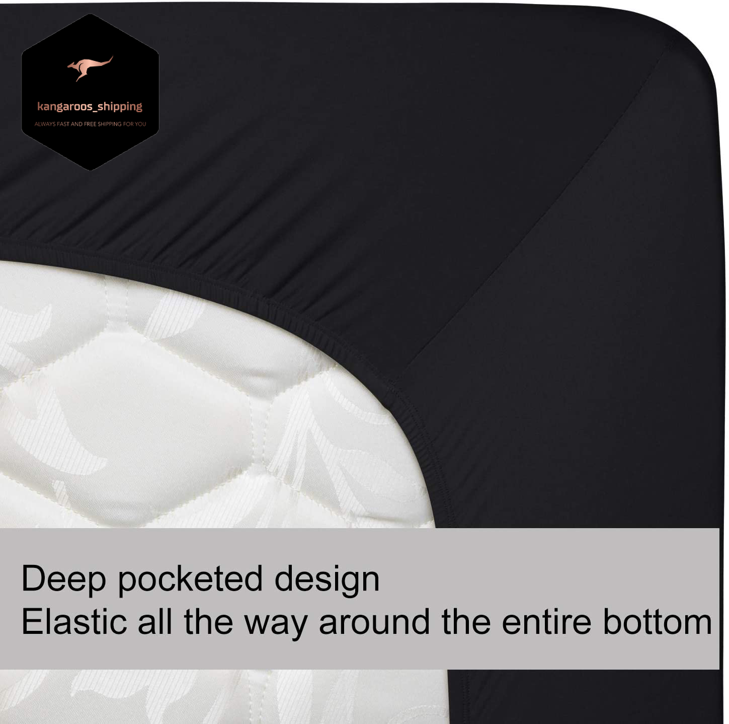 Stretch Queen Size Fitted Sheet Only 4-Way Stretchy Jersey Knit Cozy ...