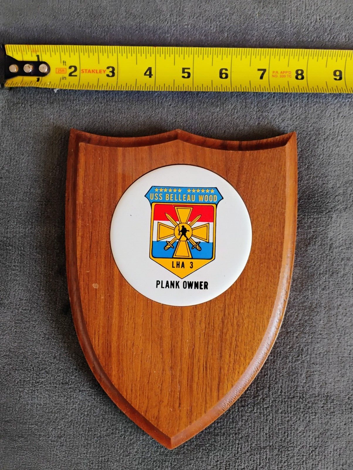 United States Navy Plank Owner Plaque USS BELLEAU WOOD LHA 3 | eBay