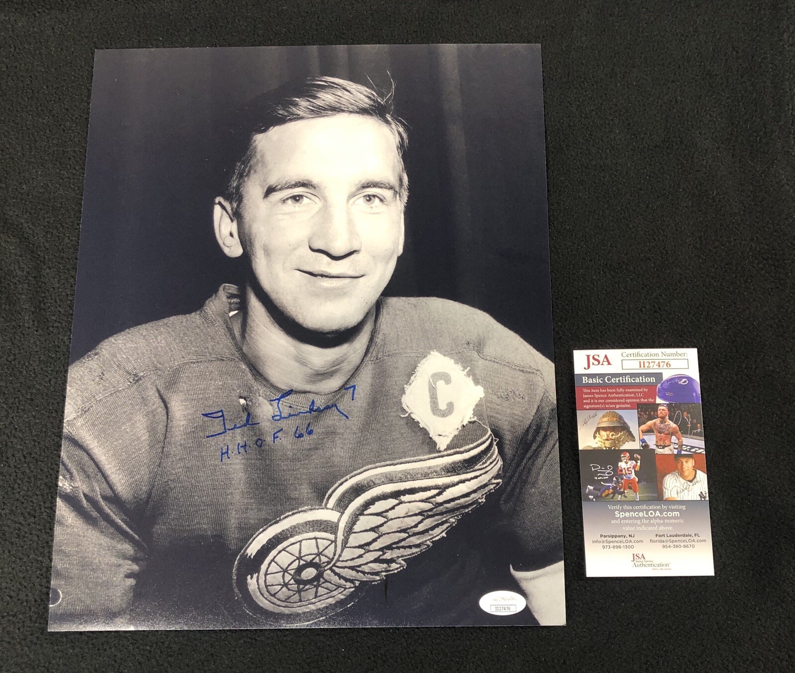 Ted Lindsay Autographed Memorabilia | Signed Photo, Jersey ...
