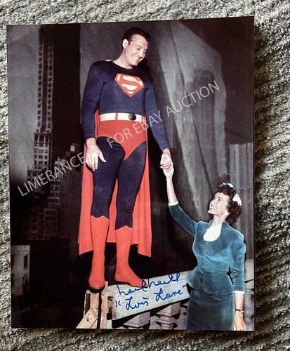 Noel Neill as "Lois Lane" Signed Color 8x10 with George Reeves ...