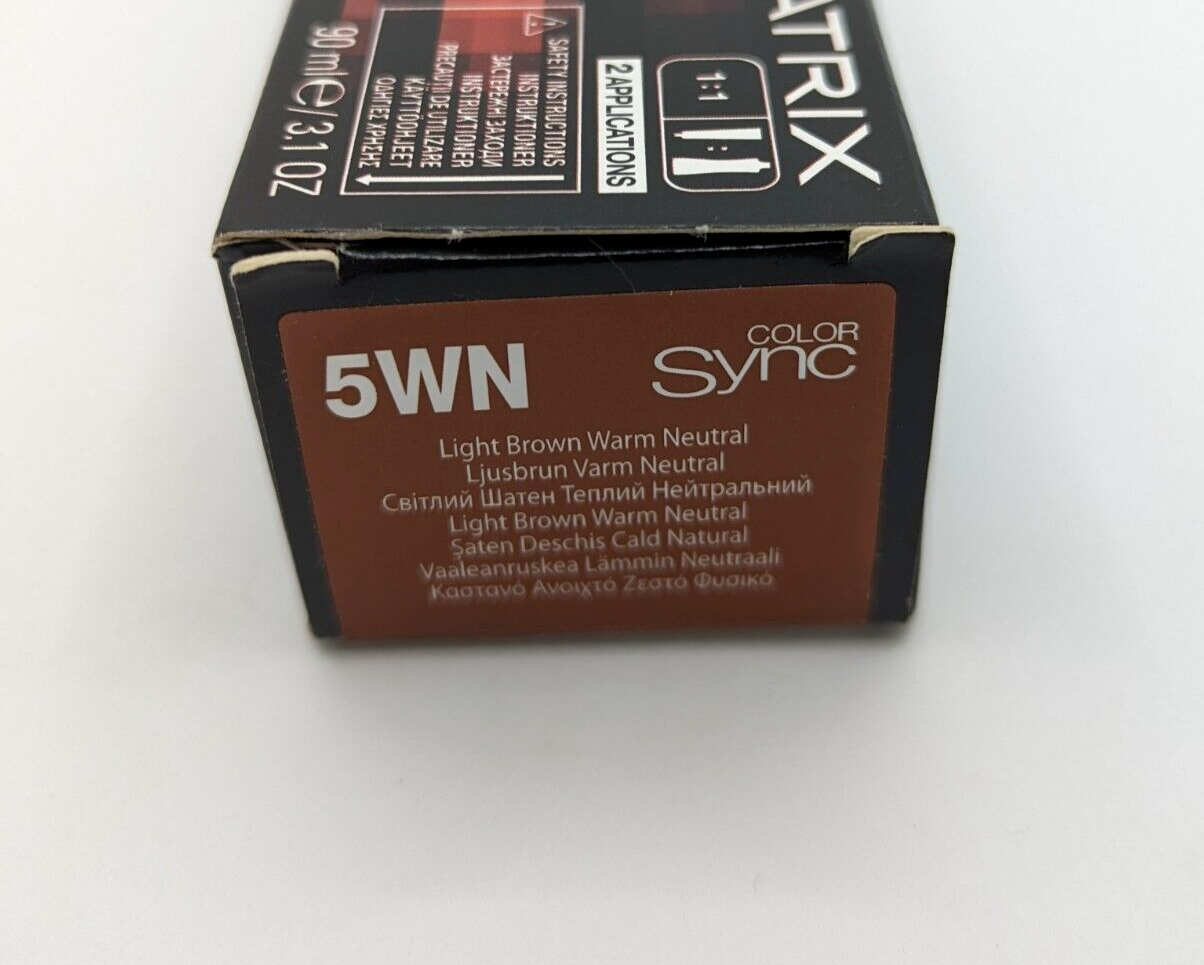Matrix ColorSync 5WN Light Brown Warm Neutral Hair Colour Ammonia Free ...