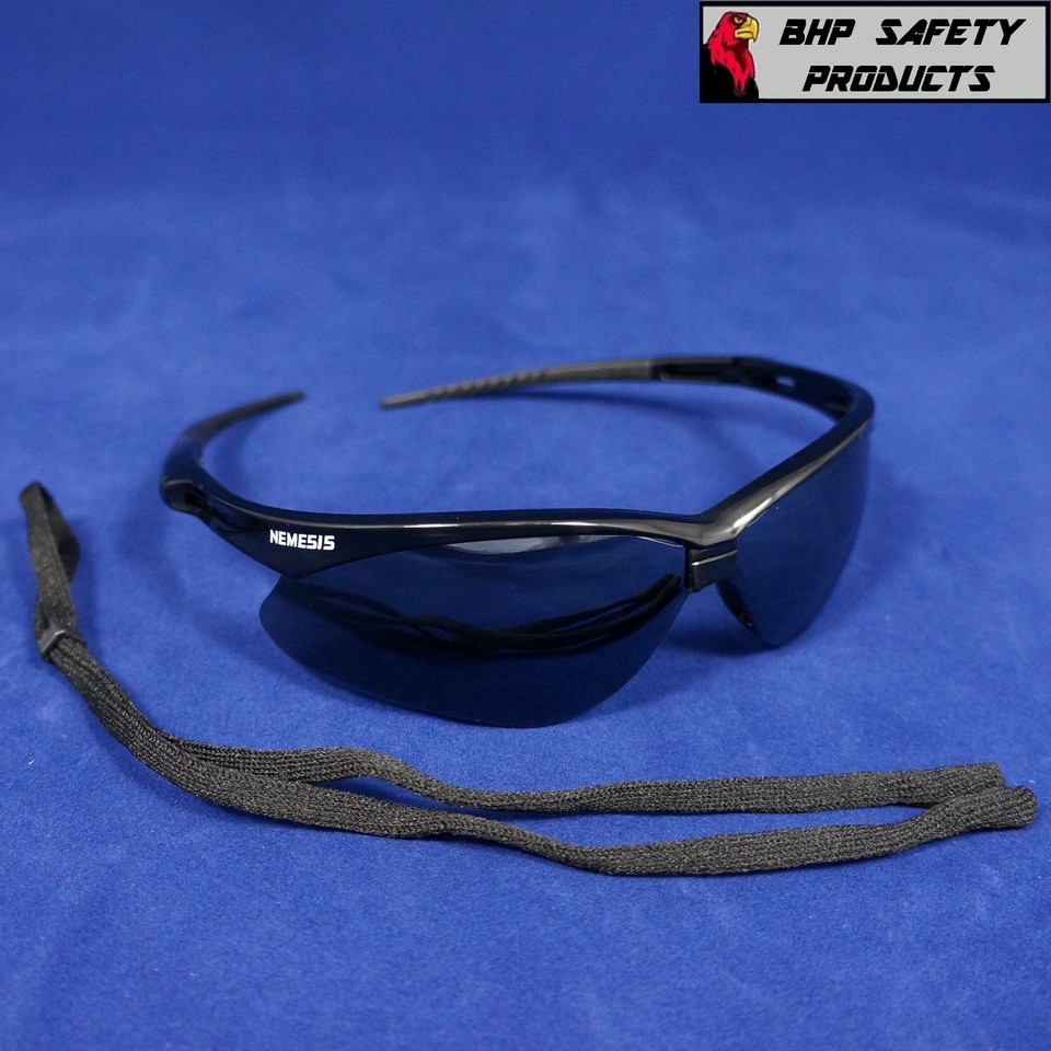 KLEENGUARD NEMESIS SAFETY GLASSES 25688 SMOKE MIRROR LENS BLACK FRAME 2 ...