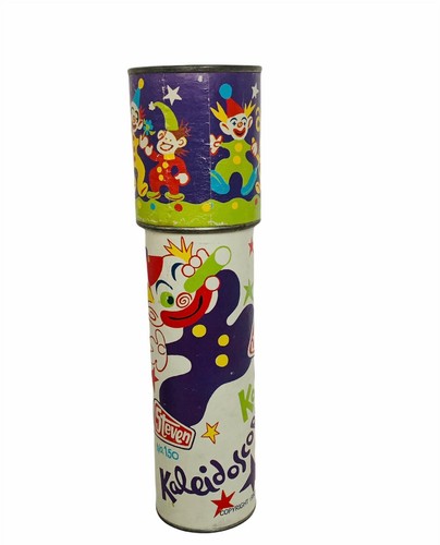 Kaleidoscope vtg toy 1980 Steven Hermann MO circus puppy dog clown ...