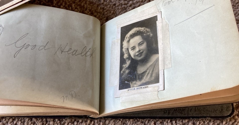 Vintage Autograph Book & 2 Old Postcards - 40 Inscriptions/signatures ...