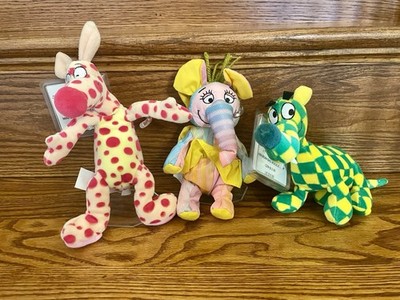 NWT Disney Winnie The Pooh Heffalump #4 Woozle #2 #3 Mini Bean Bag 8 ...