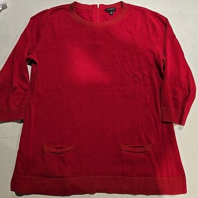 Talbots Womens 3/4 Sleeve Red Sweater Size M | eBay