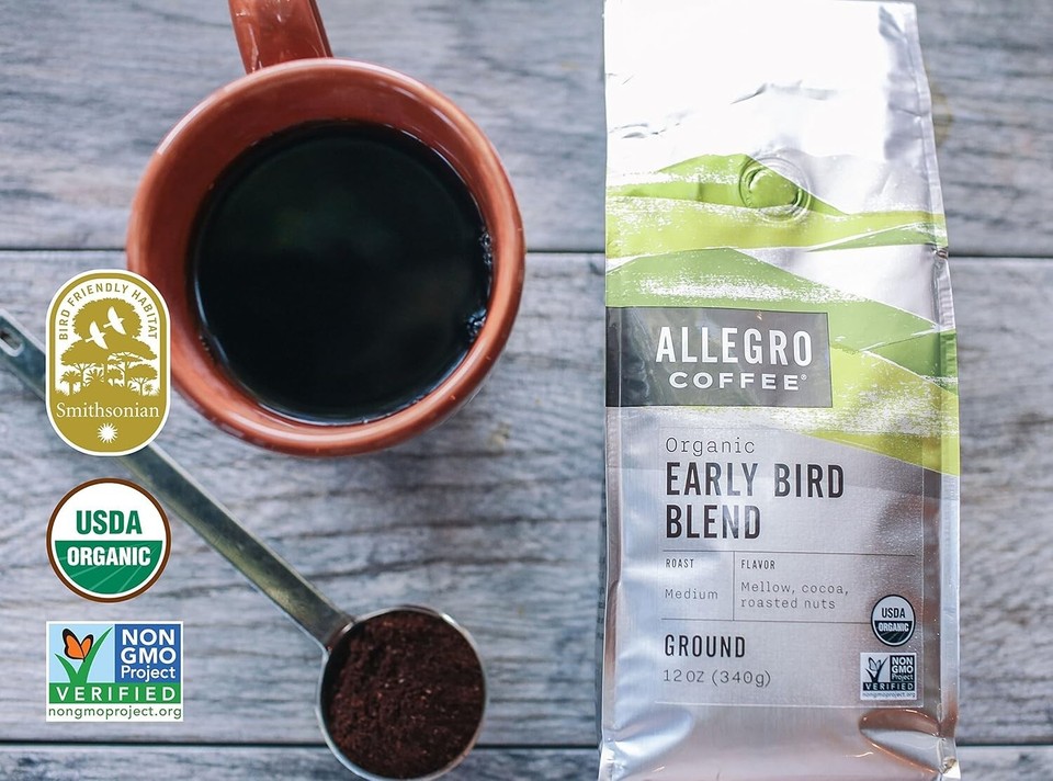 Allegro Coffee Organic Early Bird Blend Ground Coffee, 12 oz | eBay