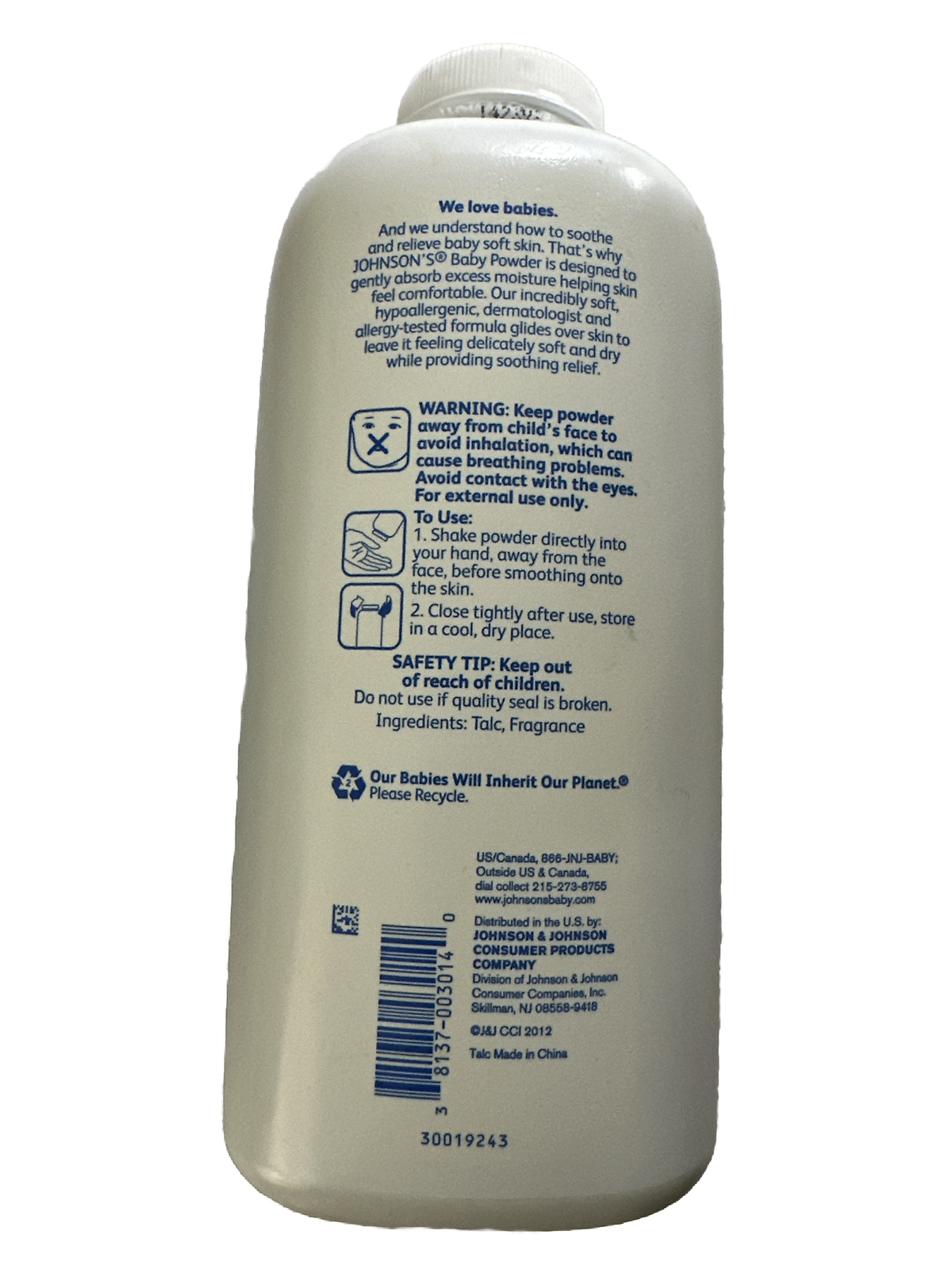 Johnsons Baby Powder Original TALC & Fragrance Formula 22 oz ...