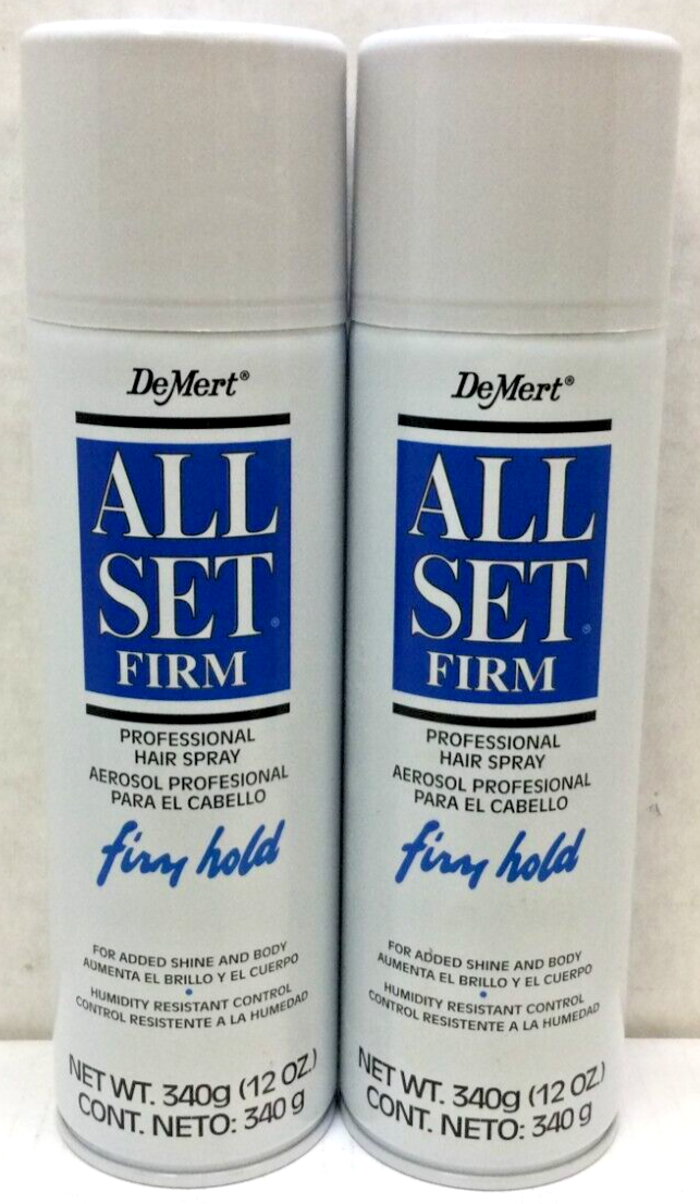DeMert All Set Firm Hold Professional Hair Spray, 12 OZ, Pack Of 2 ...