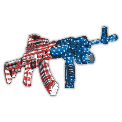 American Flag AR-15 Sticker USA Vinyl Decal M4 Gun 2nd Amendment Rifle ...