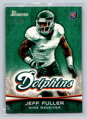 2012 Bowman Rookie Green 11/25 Jeff Fuller #123 Parallel Card NFL ...