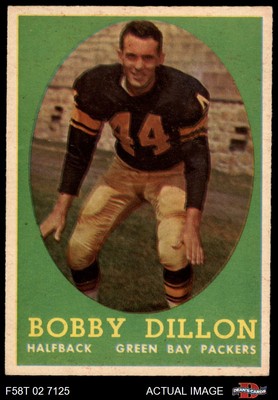 1958 Topps #32 Bobby Dillon Packers HOF Texas 6.5 - EX/MT+ | eBay