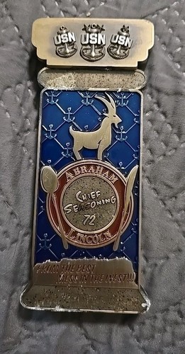 USN U.S Navy Abraham Lincoln CVN 72 Chief's Mess Challenge Coin & Rank ...