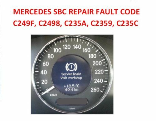 Mercedes Sbc Pump Repair Reset Service C249F C235C C235A C2359 C2498 ...