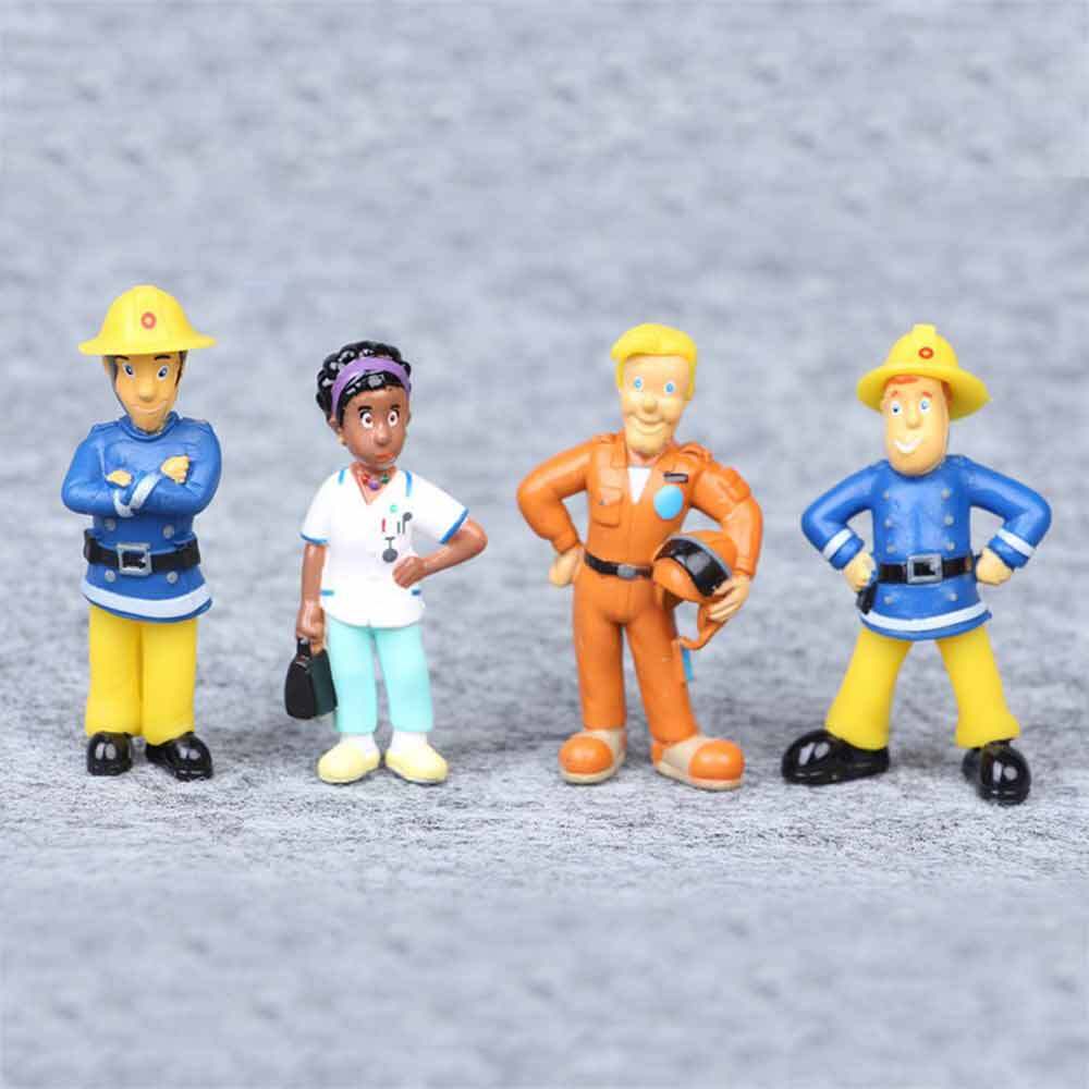 12Pcs/Set Fireman Sam Action Figures PVC Model Cartoon Doll Kids Toy ...