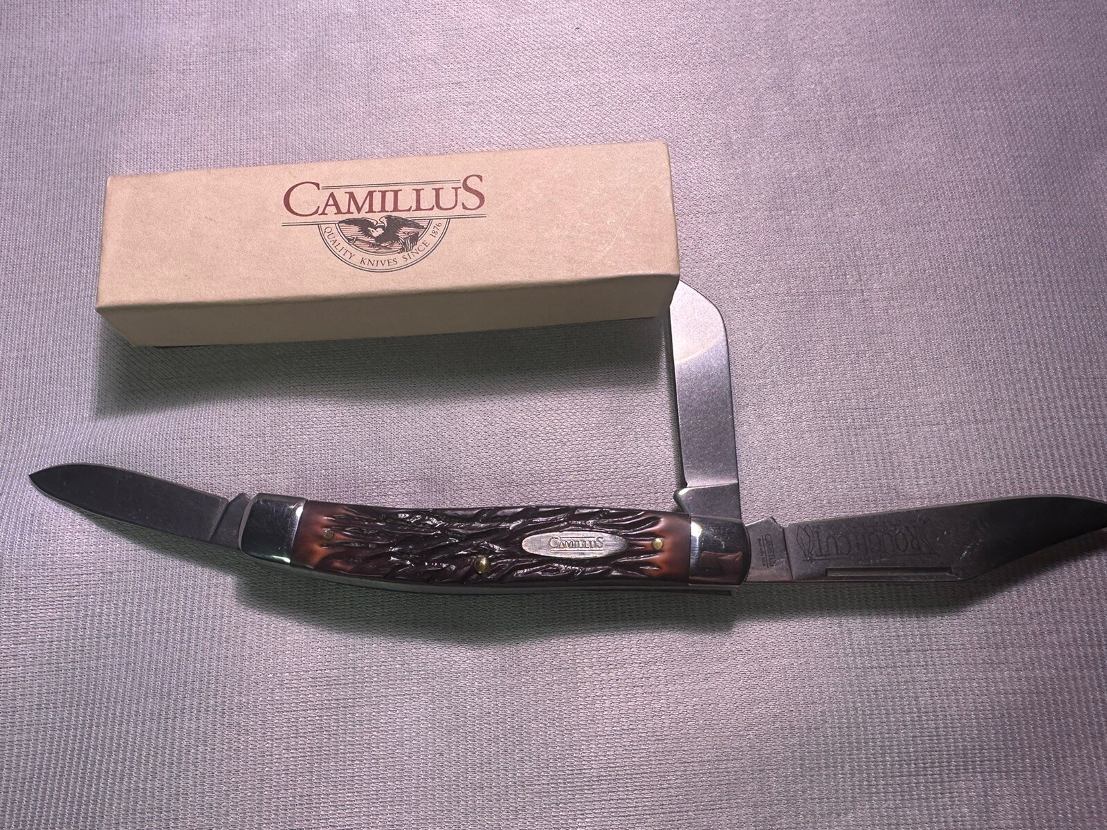 Collectible Camillus folding pocketknife stockman roughcut tobacco ...