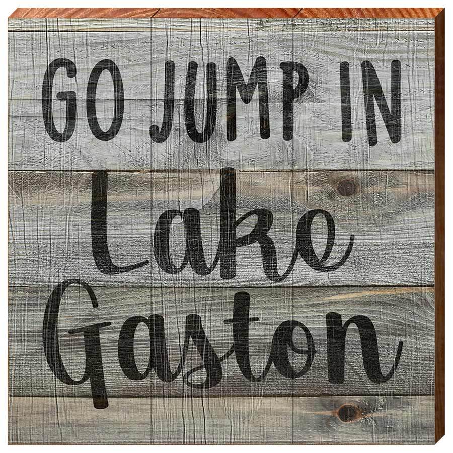 Lake Gaston, NC Home Decor Sign Printed On Real Wood HAP6D-C 10 1/2" x ...