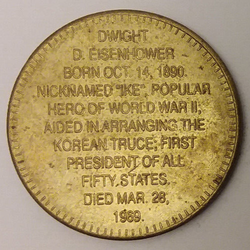 Dwight D. Eisenhower 34th President Coin Medal Token 31mm | eBay