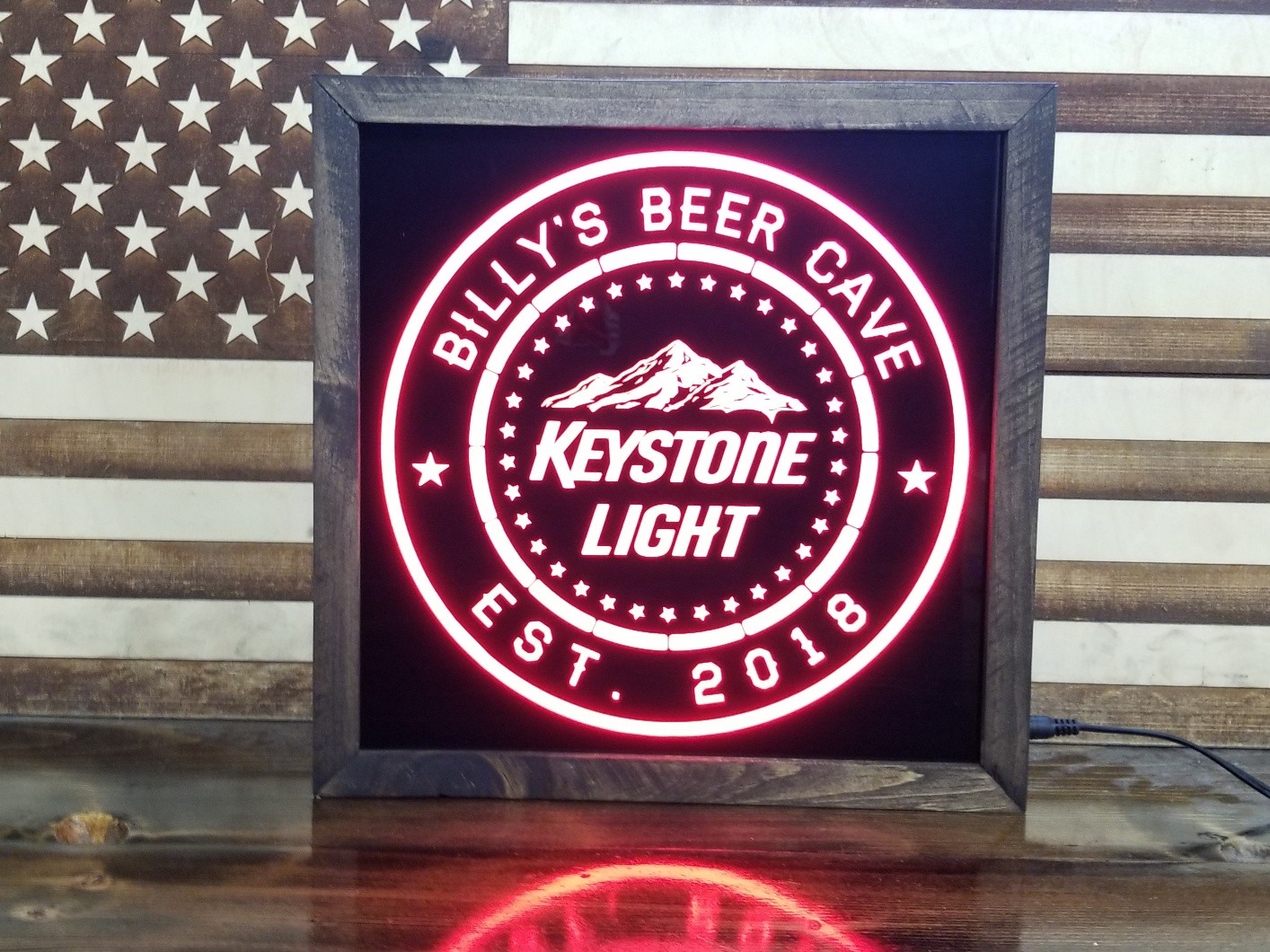 Custom keystone light Beer LED Sign Personalized, Home bar pub, Lighted ...