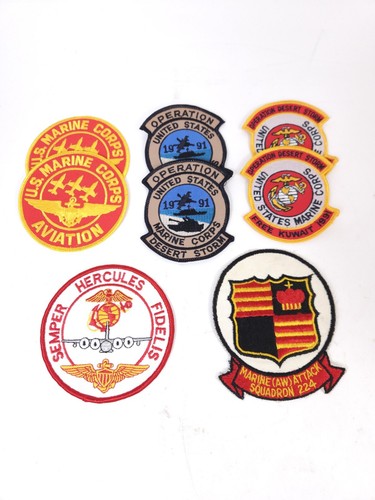 Lot Of 8 Vtg U.S. Marine Corps USMC Patches Desert Storm Kuwait 1991 ...