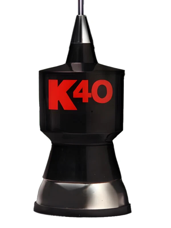 K40 57.25" Base Load CB Antenna Kit with Stainless Steel Whip and Black ...