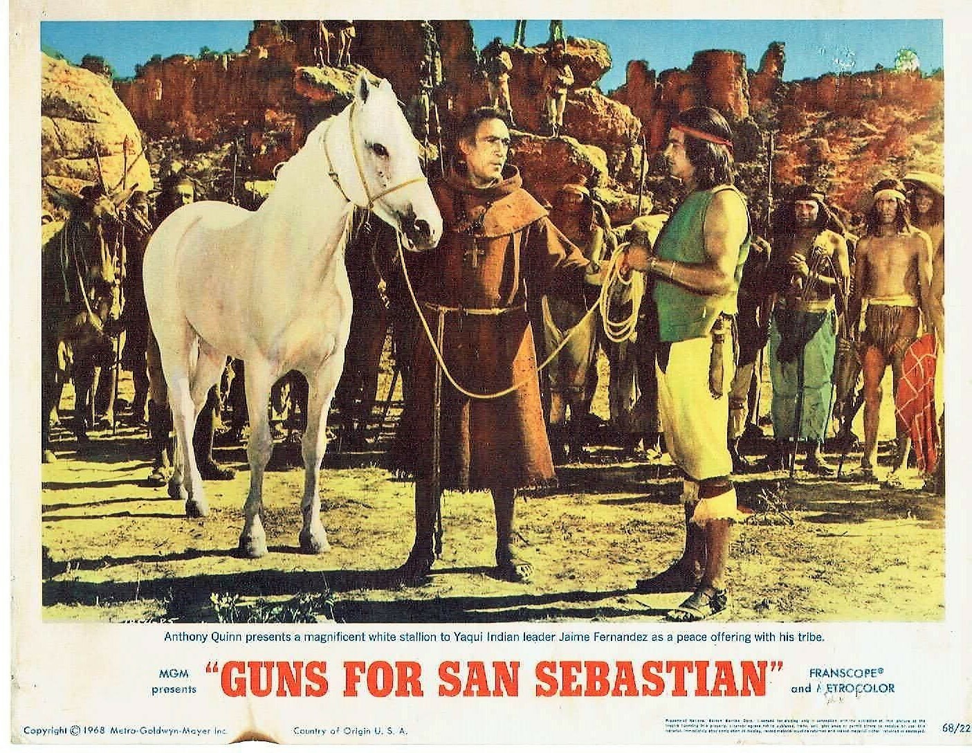 Anthony Quinn, Guns for San Sebastian (1968) Lobby Card #1, Jaime ...