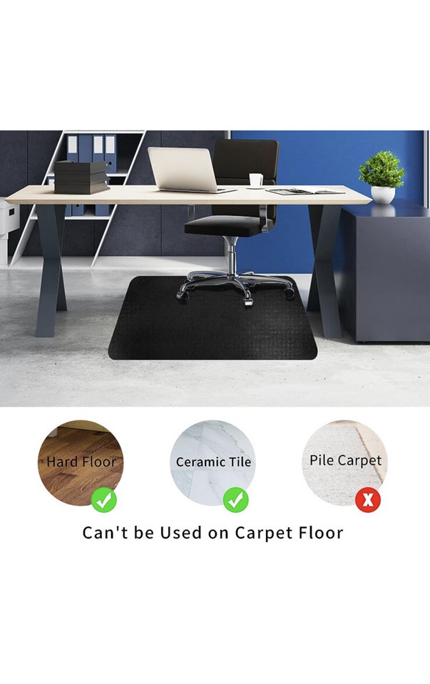 Chair Mat for Hard Floors, 30" X 48" Black Chair Mat, Computer Gaming ...