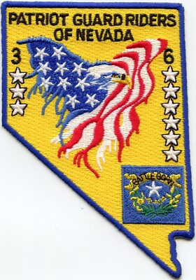 PATRIOT GUARD RIDERS OF NEVADA State Shape Shaped police PATCH | eBay