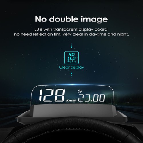 1PC 5" OBD2 Heads Up Display Car HUD w/Reflective Plate Stereo imaging ...
