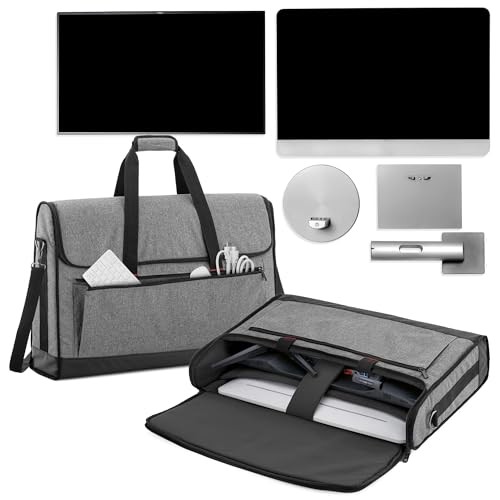 Monitor Carrying Case 24 Inch Padded Travel Bag Hold Up to 2 LCD ...