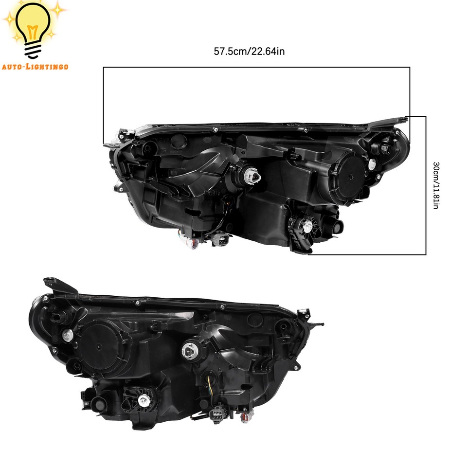 Pair Headlights Assembly w/LED DRL For Toyota RAV4 2016 2017-2018 Black ...