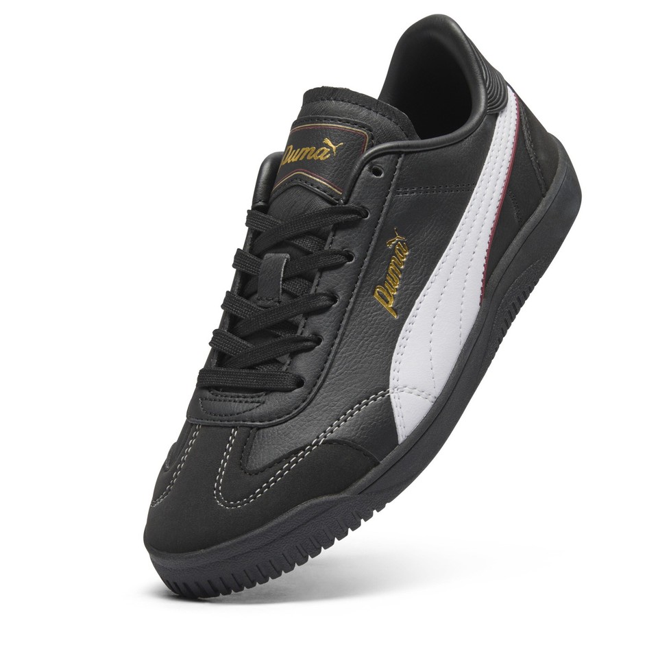 Puma Club 5V5 Script 40170801 Womens Black Leather Lifestyle Sneakers ...
