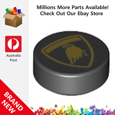Genuine LEGO™ Black Round 1 x 1 with Lamborghini Bull Tiles 98138 ...