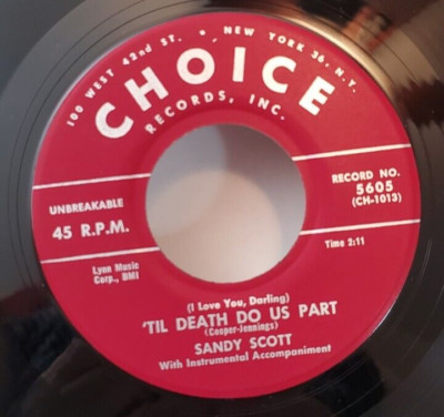 Sandy Scott 'TIL DEATH DO US PART / MISTER BIG (ROCKABILLY 45) #5605 ...