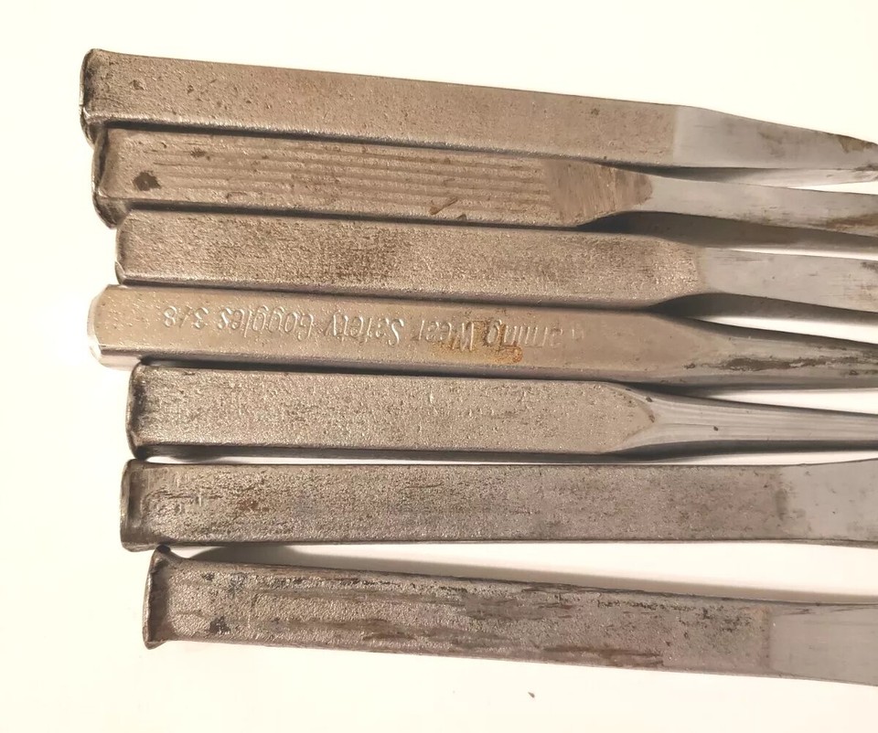 Vintage Craftsman USA 7pc Chisel Pin Punch Center Punch LOT | eBay