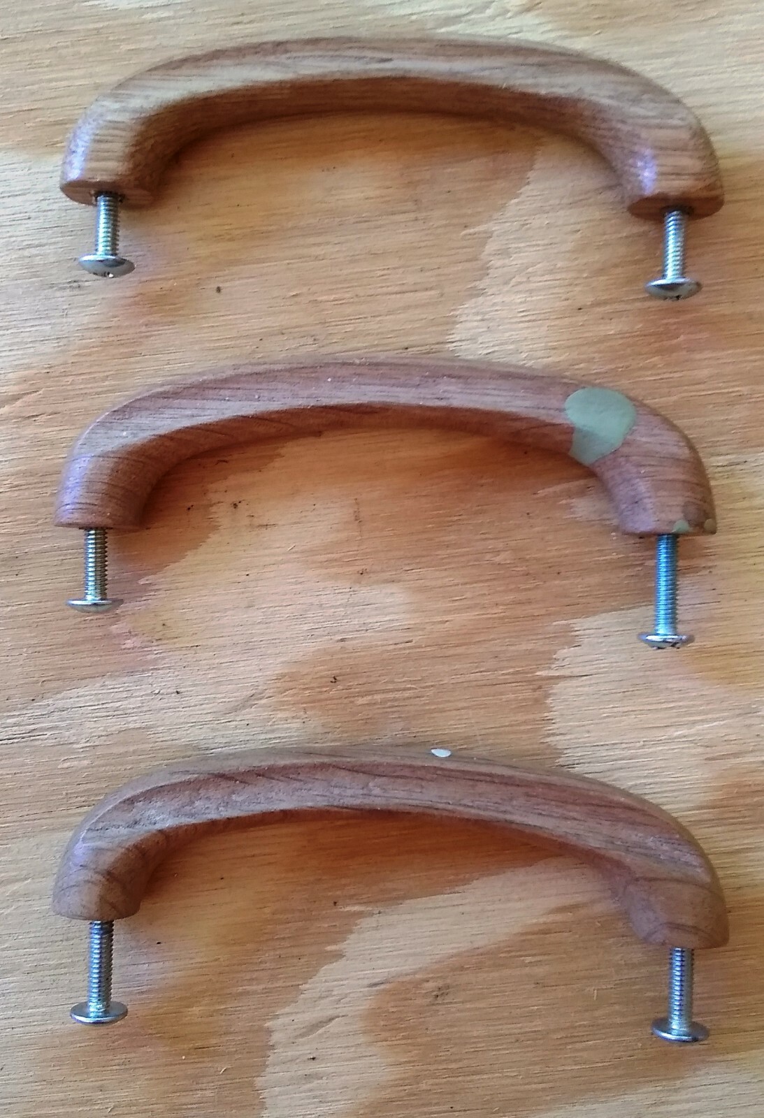 Set Of 3 Wood Cabinet Drawer Handle with Screws | eBay