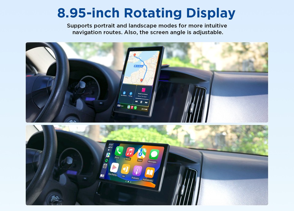 Universal 8.95"Apple CarPlay Touch Screen Car Radio Android Auto ...