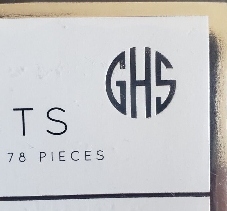 DCWV Self-Adhesive SILVER FOIL BLOCK MONOGRAM RUB-ONS - 78 pcs | eBay