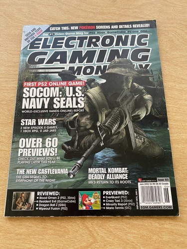 Electronic Gaming Monthly Magazine EGM June 2002 Issue 155 Socom US ...