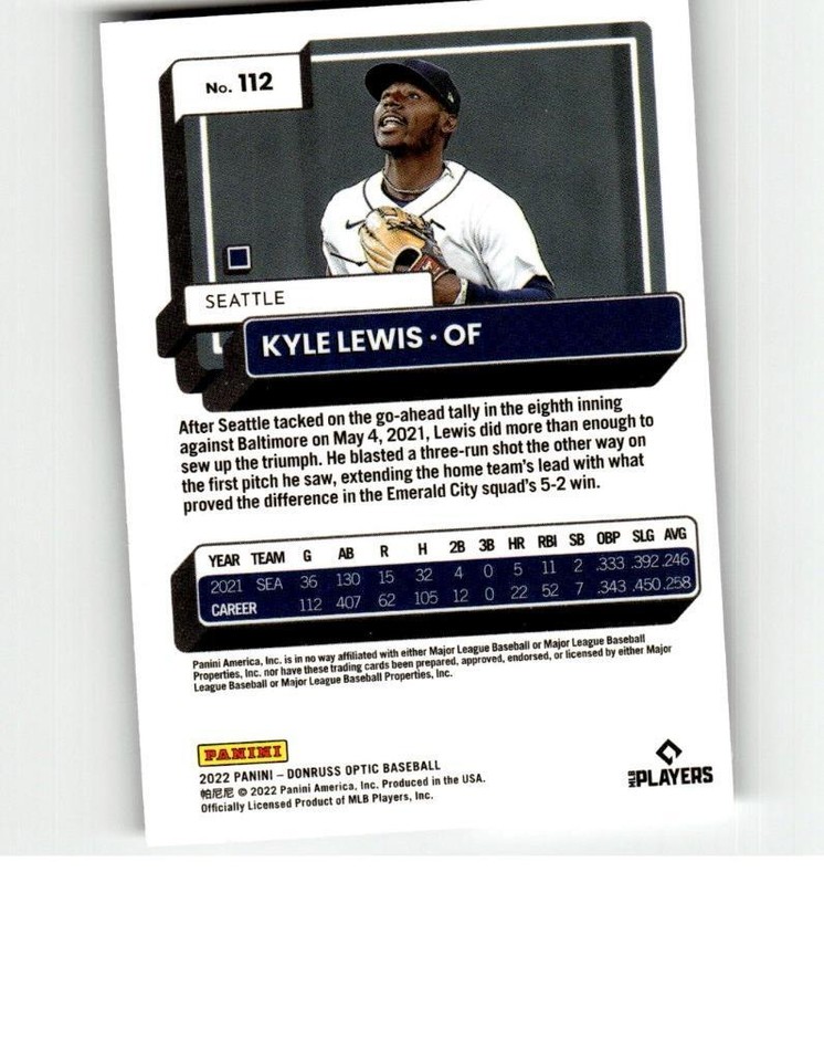 KYLE LEWIS CARD #112 BFU14R2S6P2 FREE SHIPPING | eBay