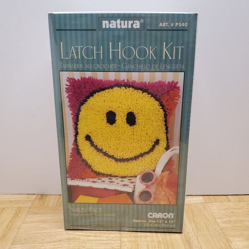 Natura Latch Hook Kit Smiley Face Art. # P540 Caron 12"x12" | eBay