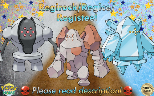 Regirock Regice Registeel Pokémon Bank EVENT 6IV Sw/Sh HOME + others (💯 ...
