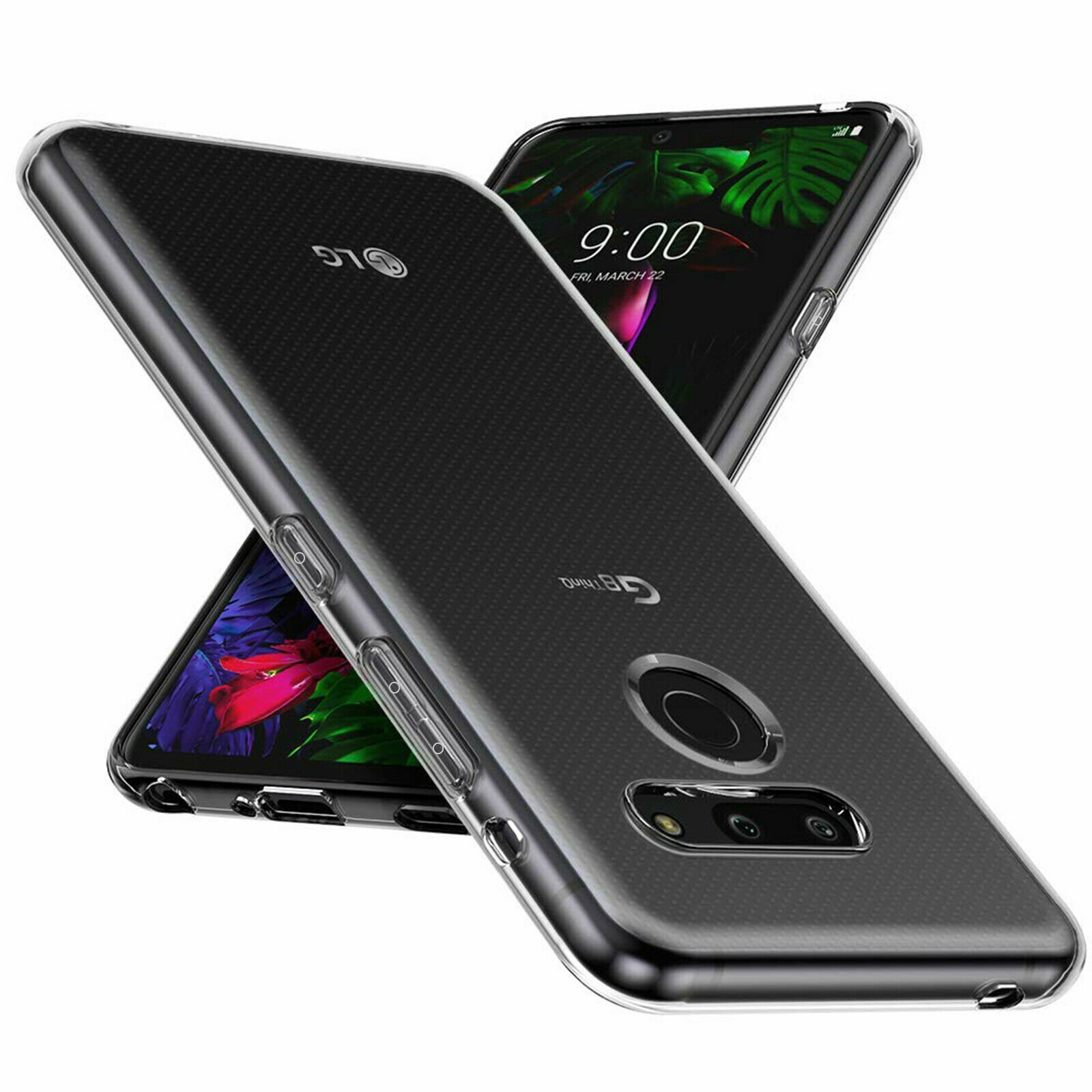 For LG G8 ThinQ Phone Case Crystal Clear Shockproof Hybrid TPU Slim ...