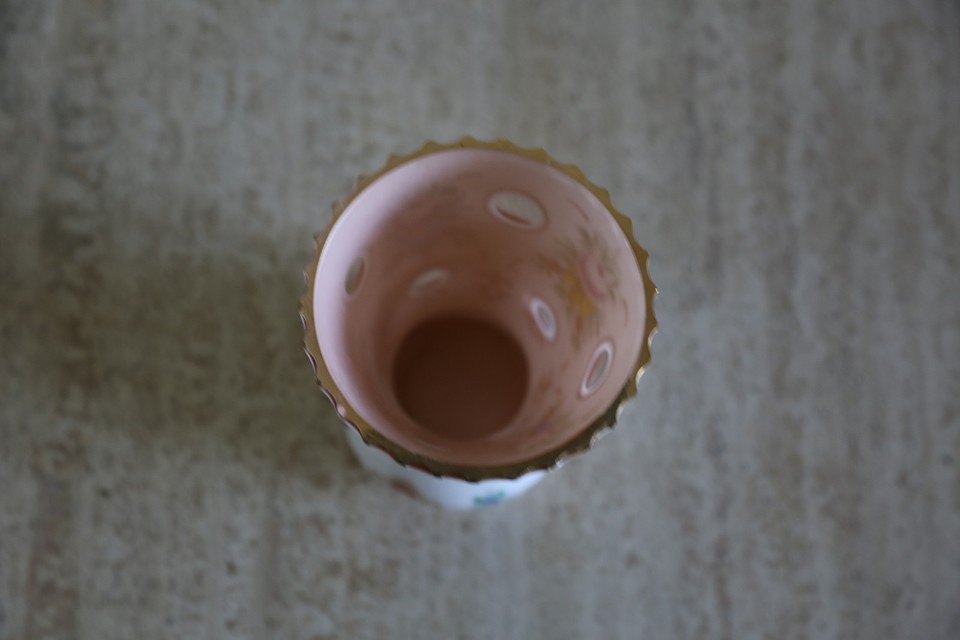 Antique Moser Bohemian enamel Moser Glass cut to pink hand painted ...