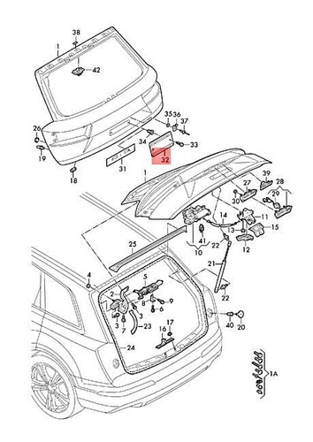 NUEVO AUDI Q7 4MB 4MG AJUSTE PARA PLACA SATINADA NEGRO 4M0827113C9B9 ...